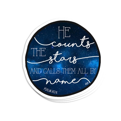 Galaxy Bible Verse Vinyl Sticker Decal Scripture Stars - Etsy