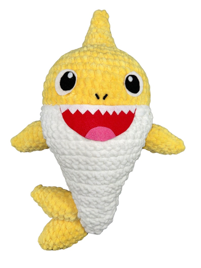 Baby Shark Yellow Handmade Crochet Amigurumi Soft Toy Gift - Etsy