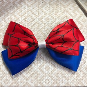 Spider man themed bow | Etsy
