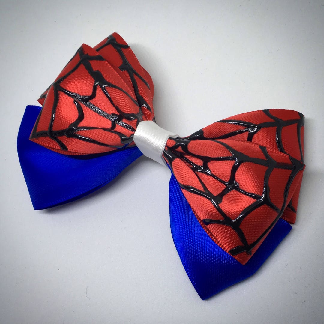 Spider Man Themed Bow - Etsy