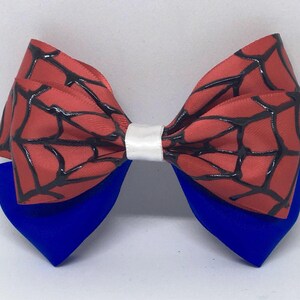 Spider man themed bow | Etsy