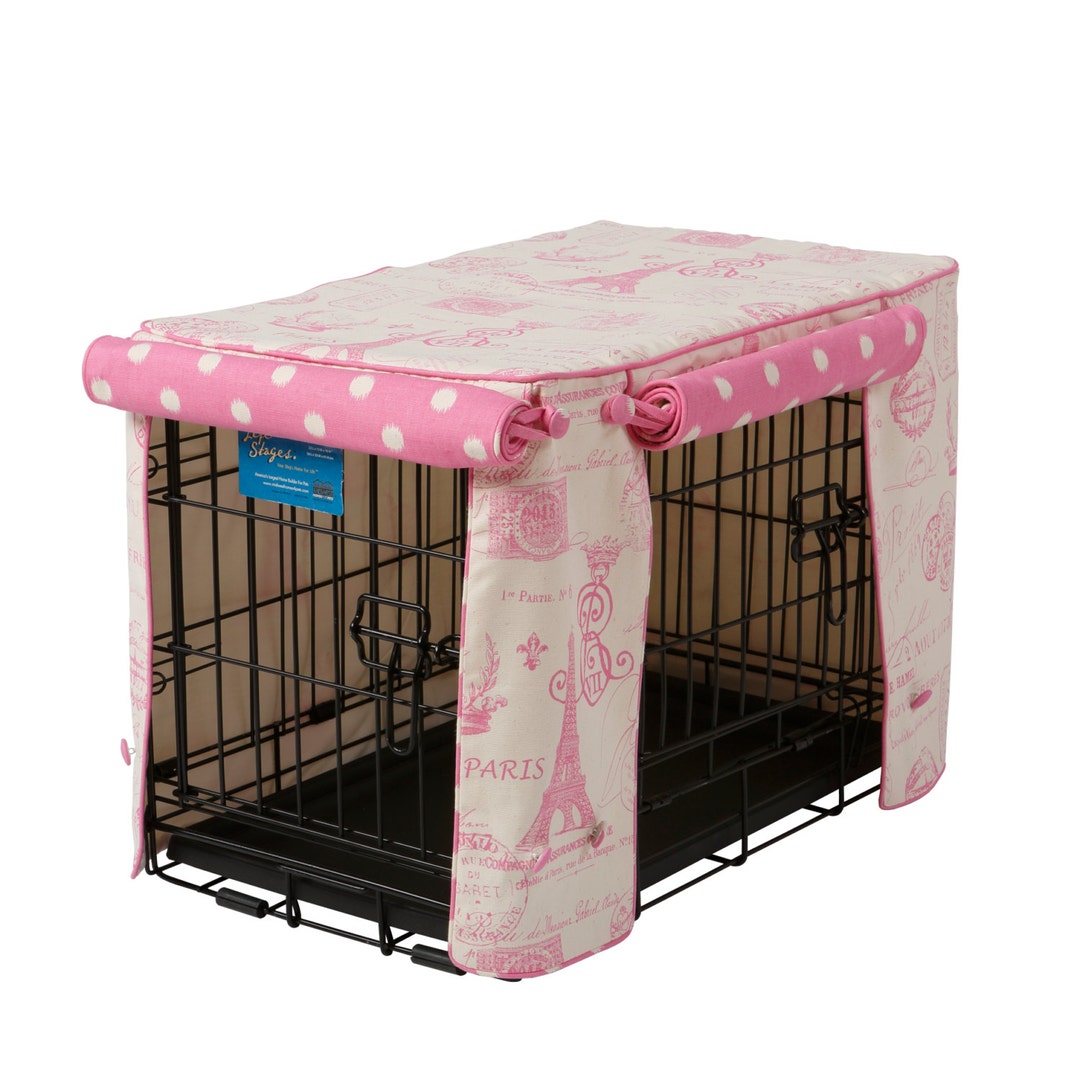 Parisian Pink Dog Crate Cover - Designer - Etsy