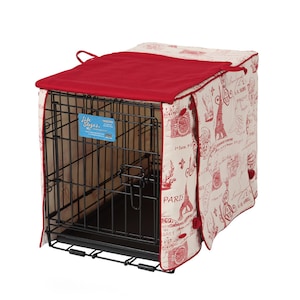 Parisian Red Dog Crate Cover - Designer - Etsy