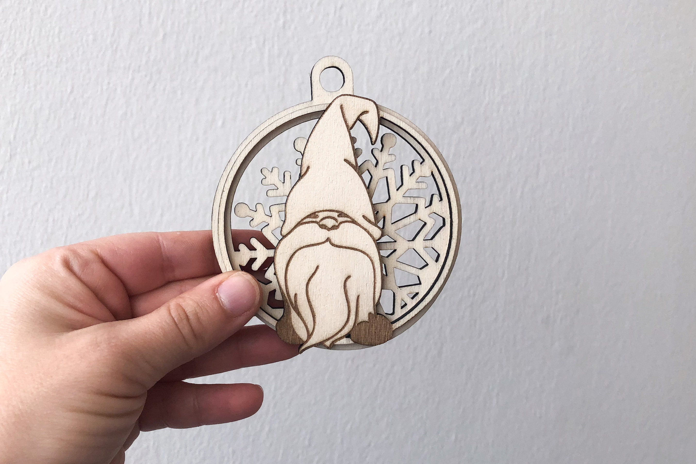 Christmas Gnome Ornament Laser Cut Files Glowforge Laser Cut