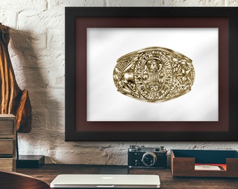 Texas A&M Ring Wedding Print, Aggie Wedding Gift, Aggie Ring Print ...