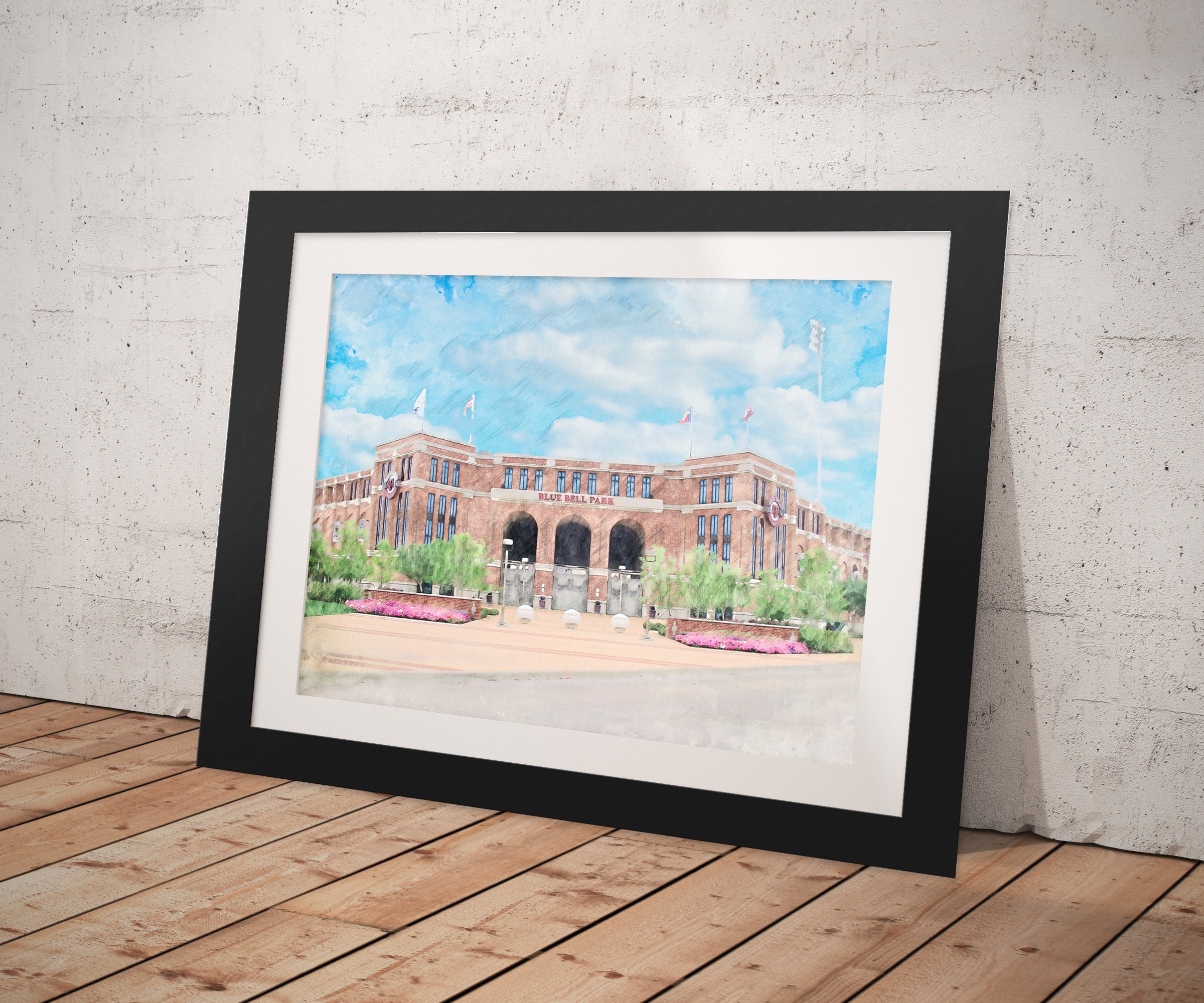 Olsen Field at Blue Bell Park Digital Watercolor Print Aggie - Etsy