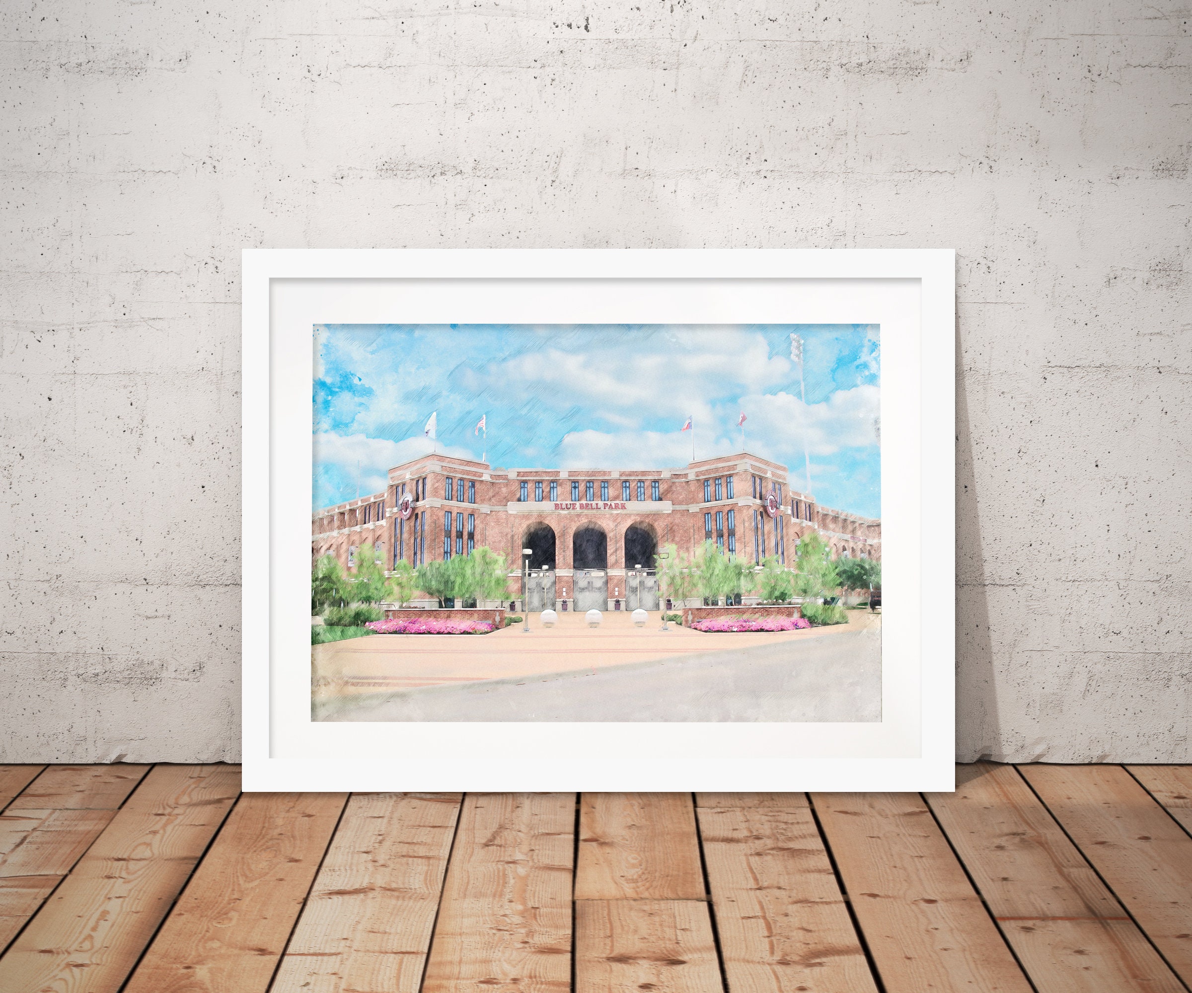 Olsen Field at Blue Bell Park Digital Watercolor Print Aggie - Etsy