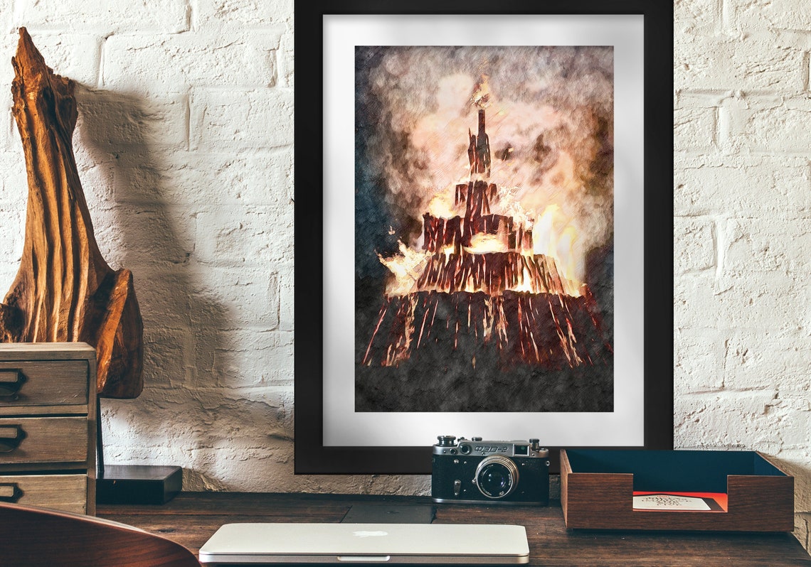 Aggie Bonfire Watercolor Aggie Artwork Aggie Gift Aggie - Etsy