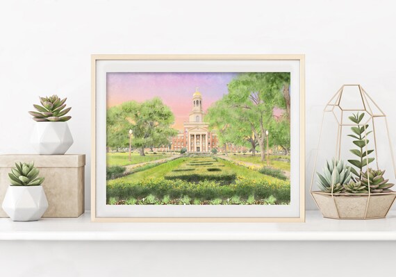 Baylor Pat Neff Hall Print Baylor Bears Artwork Baylor Bears - Etsy