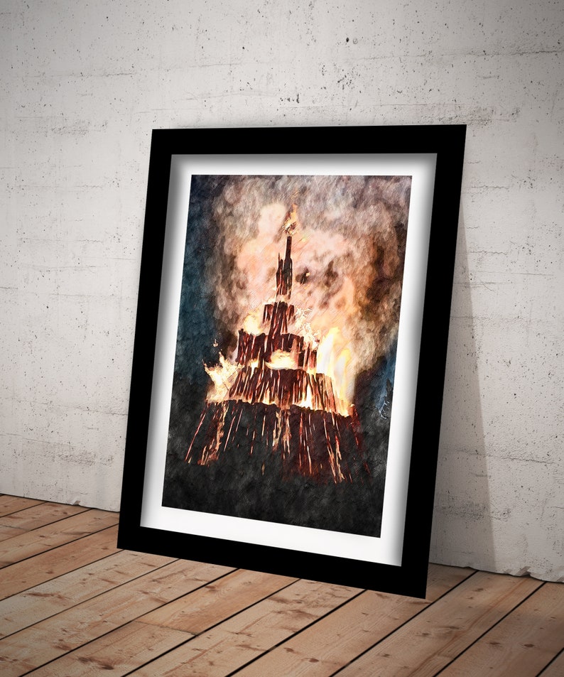 Aggie Bonfire Watercolor Aggie Artwork Aggie Gift Aggie - Etsy