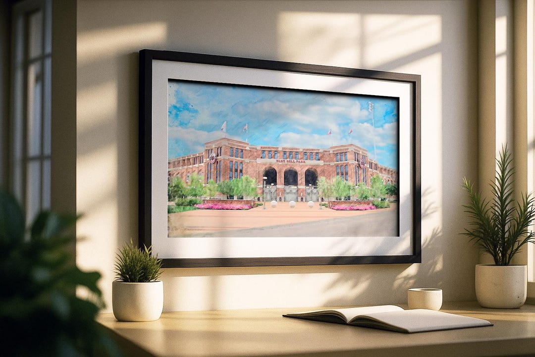 Olsen Field at Blue Bell Park Print: Texas A&M Aggie Baseball Art - Etsy