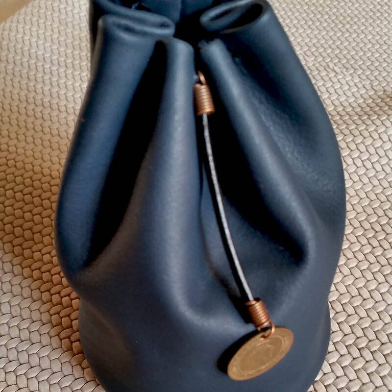 Leather Drawstring Pouch - Etsy