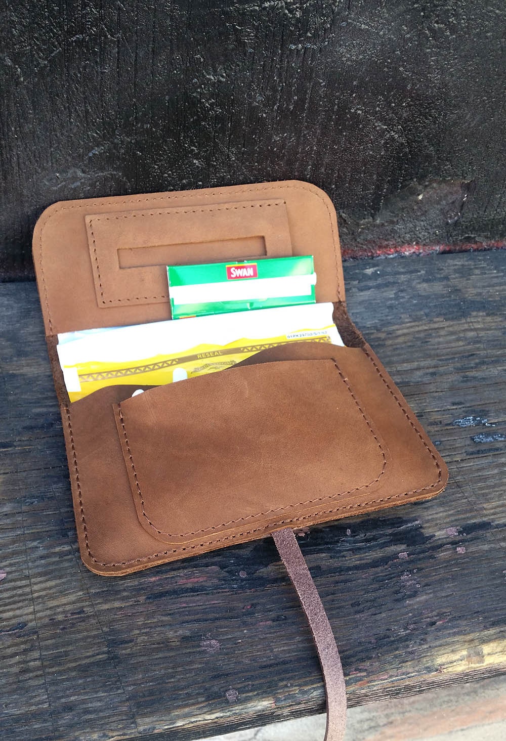 Leather Tobacco pouch leather wallets Handcrafted leather | Etsy