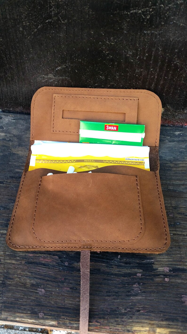 Leather Tobacco Pouch Leather Wallets Handcrafted Leather - Etsy