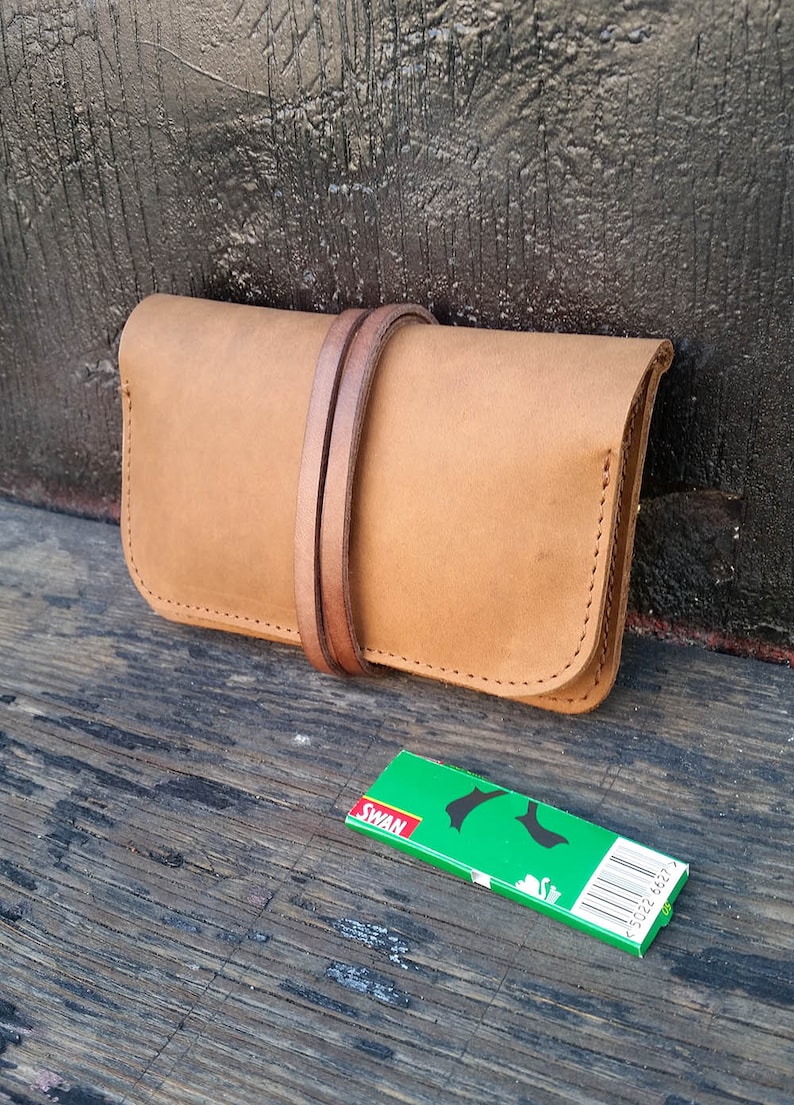 Leather Tobacco Pouch Leather Wallets Handcrafted Leather - Etsy
