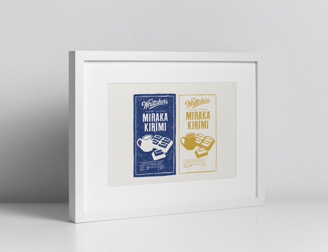 Whittaker's Miraka Kirīmi - Giclée Print of Iconic NZ Chocolate | Te ...