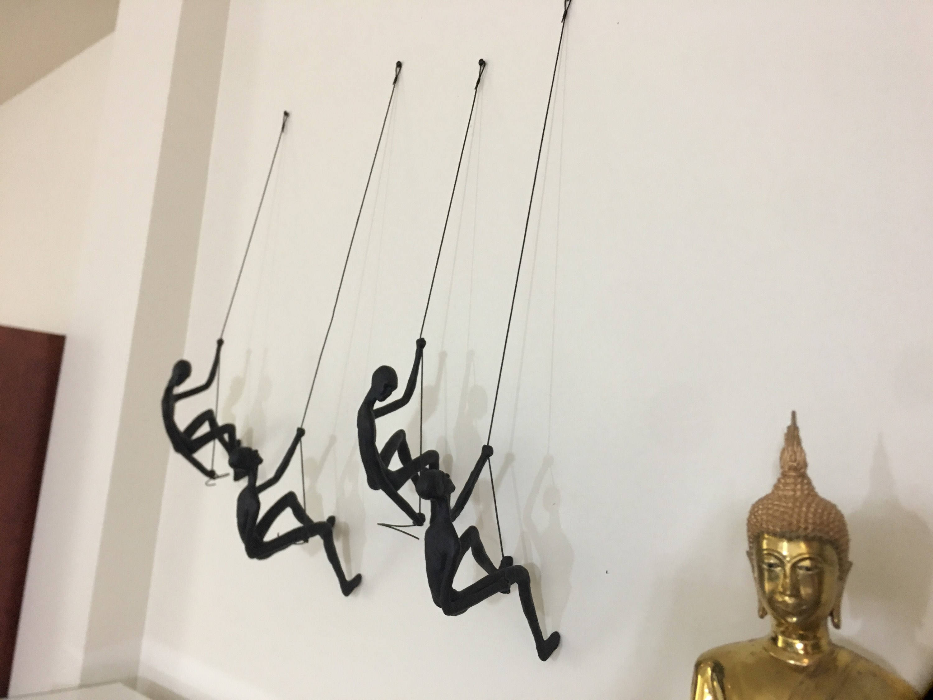 4 Piece Climbing Sculpture Wall Art Gift for Home Decor Interior Design ...