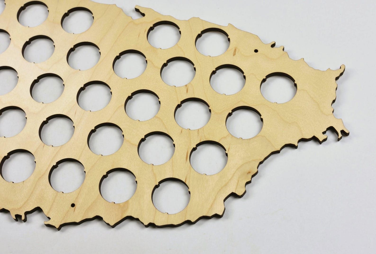 Puerto Rico Beer Cap Map PR - Maple Wood - Semi-gloss Finish - Wood ...