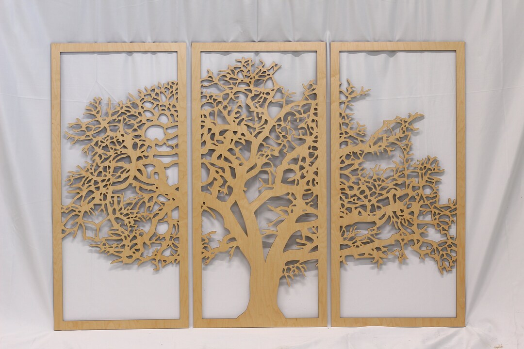 Markdown!-maple Tree of Life-wooden Wall Art-3 Panel Tree - Etsy