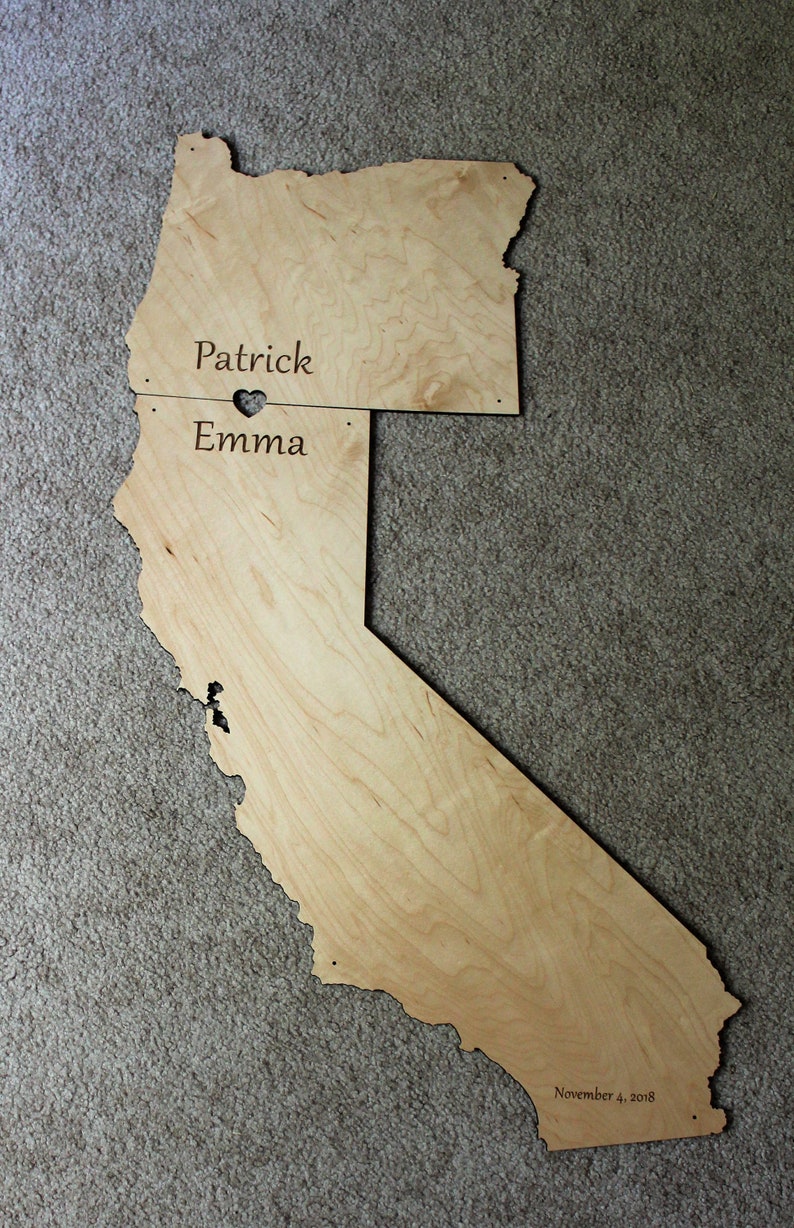 State Shape Map Cutout All 50 States United States - Etsy