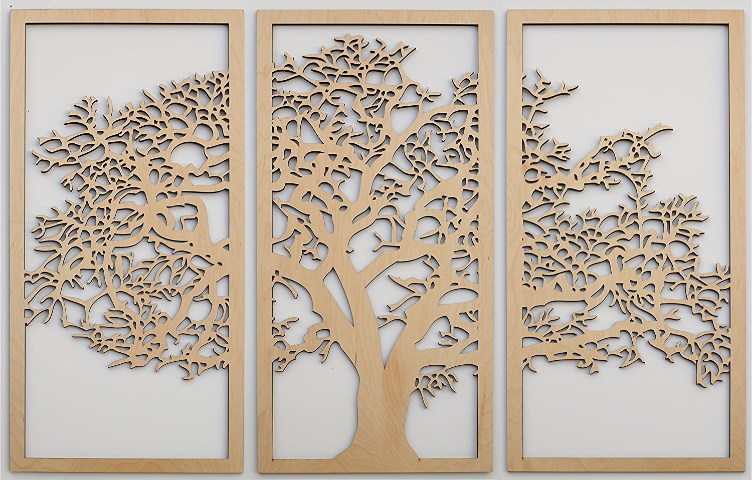 Home & Living Wall Décor Oak Tree Wall Painting Tree Wooden Wall Decor ...