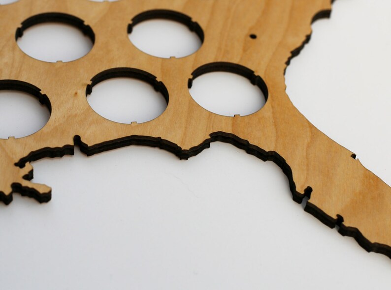 Colorado Beer Cap Map CO Maple Wood Semi-gloss Finish - Etsy