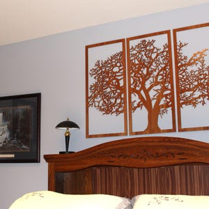Tree of Life - 3 Panel Tree - Maple, Cherry, and Ebony - Wood Triptych ...