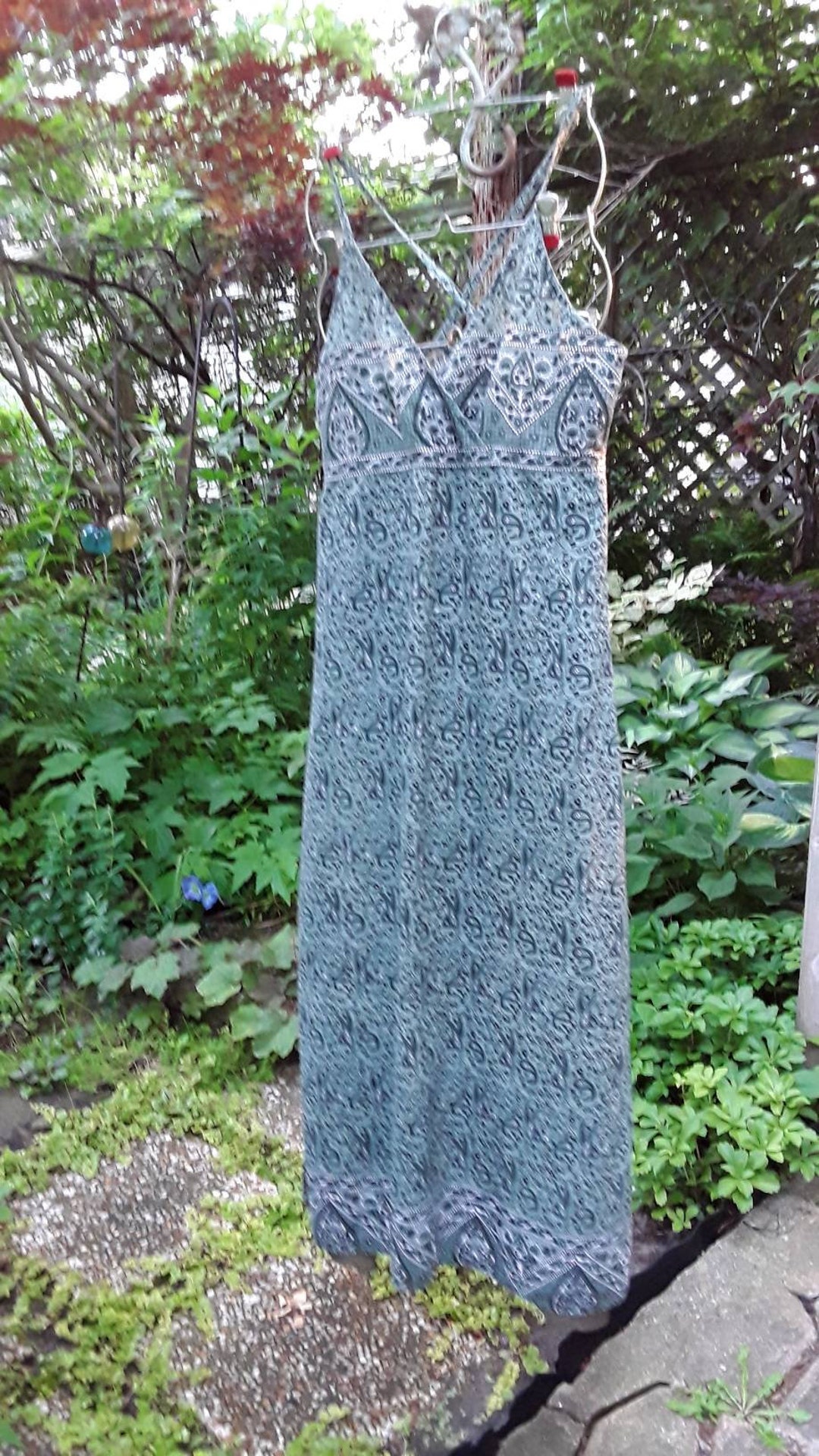 Upcycled Apron Dress, Boho Over Dress, Vintage Fabrics, Hippie Style ...