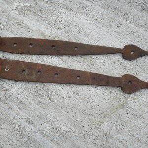 Hand Forged Antique Strap Hinges, Spade End Primitive Door Hinges, FREE SHIPPING!! - Etsy