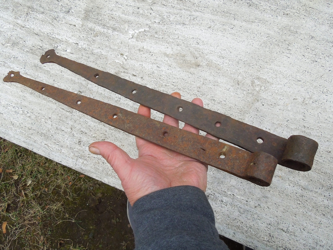 Primitive Iron Strap Hinges, Hand Forged Door Hinges, Gate Hinges, FREE SHIPPING!! - Etsy