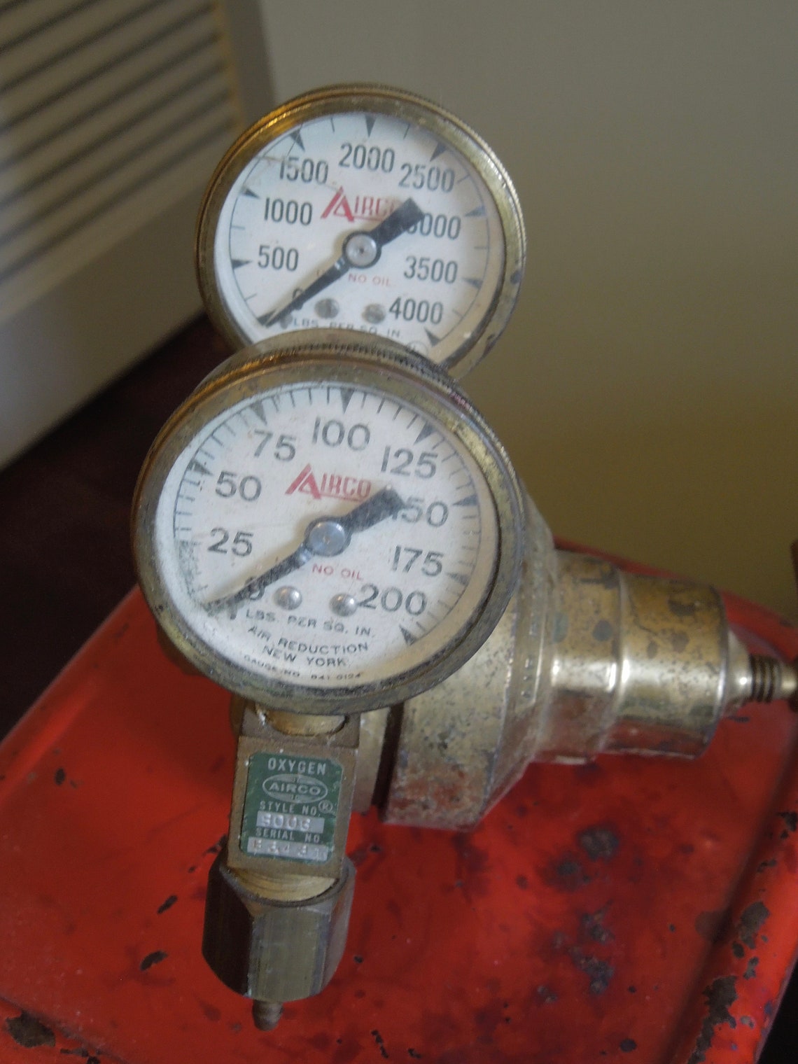 Vintage Acetylene Torch Gauge, Welding Gass Regulator, FREE SHIPPING ...