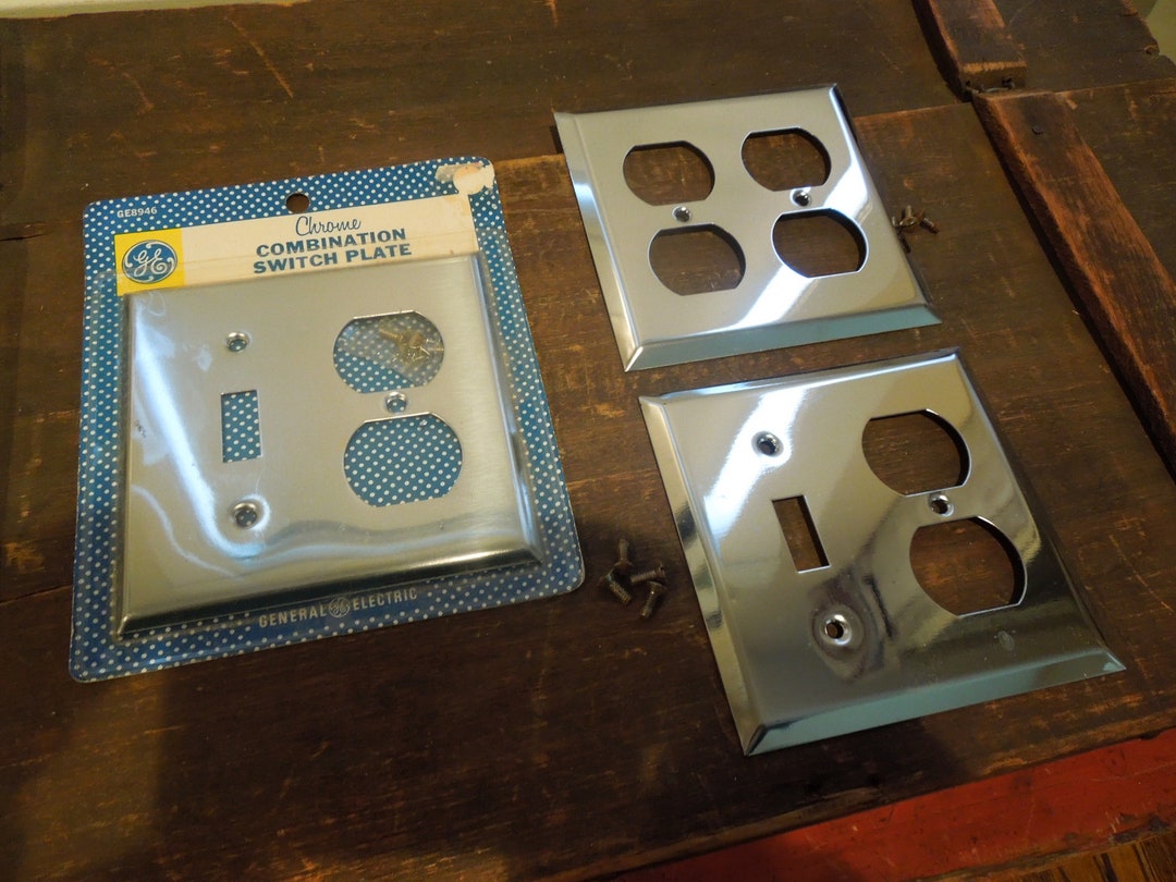 1970's Chrome Switch Plates, New Old Stock Hardware, FREE SHIPPING!! - Etsy