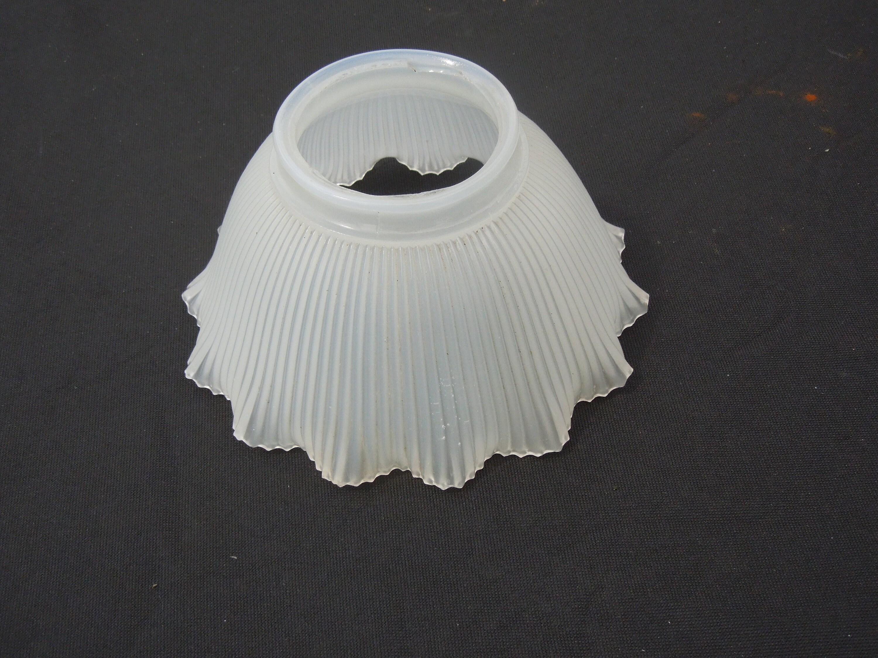 Rare Antique Ribbed Glass Lampshade 3-1/2 Inch Fitter Ribbed - Etsy