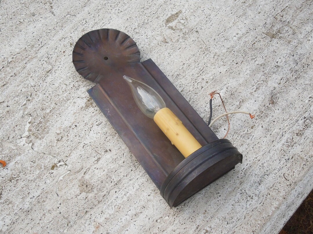 Colonial Tin Electric Candle Sconce, Colonial Lighting, FREE SHIPPING ...