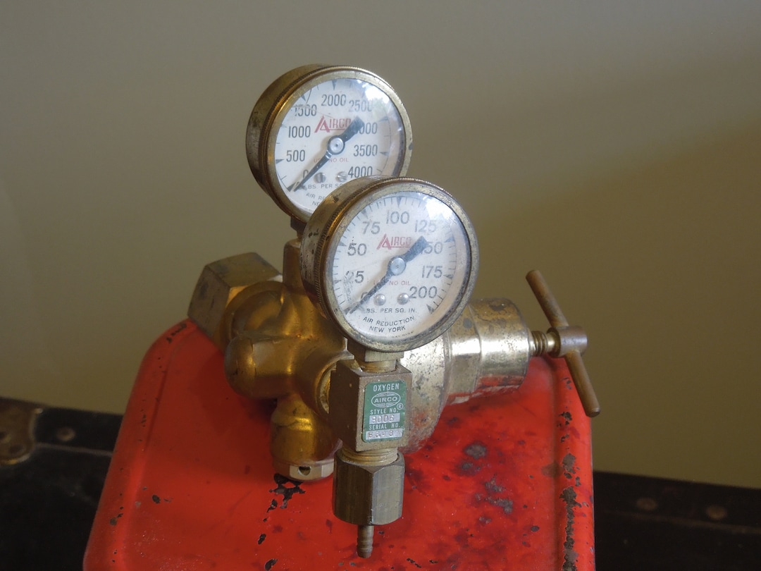 Vintage Acetylene Torch Gauge, Welding Gass Regulator, FREE SHIPPING ...