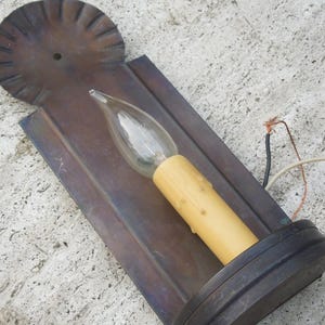 Colonial Tin Electric Candle Sconce, Colonial Lighting, FREE SHIPPING ...
