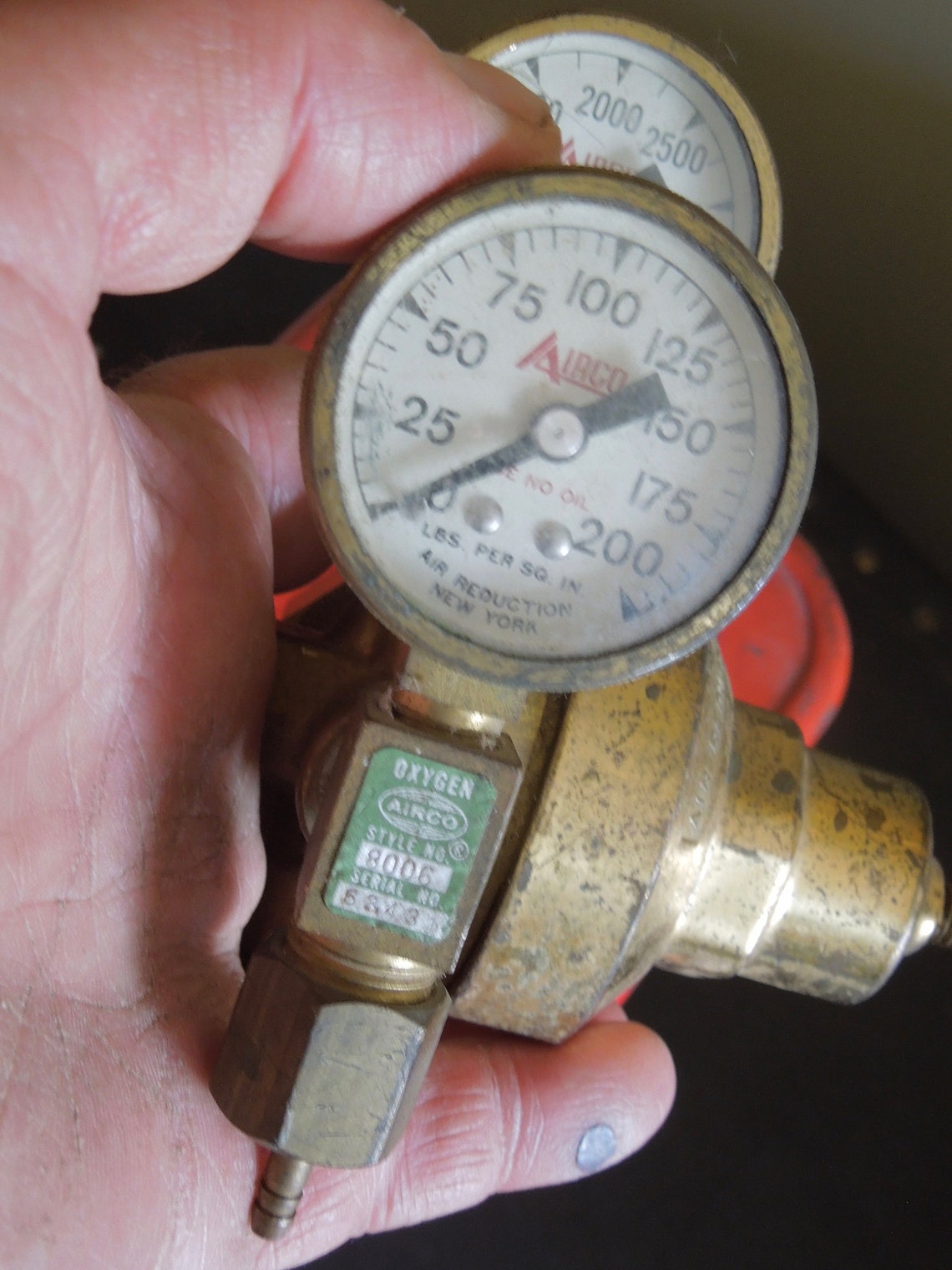 Vintage Acetylene Torch Gauge, Welding Gass Regulator, FREE SHIPPING ...