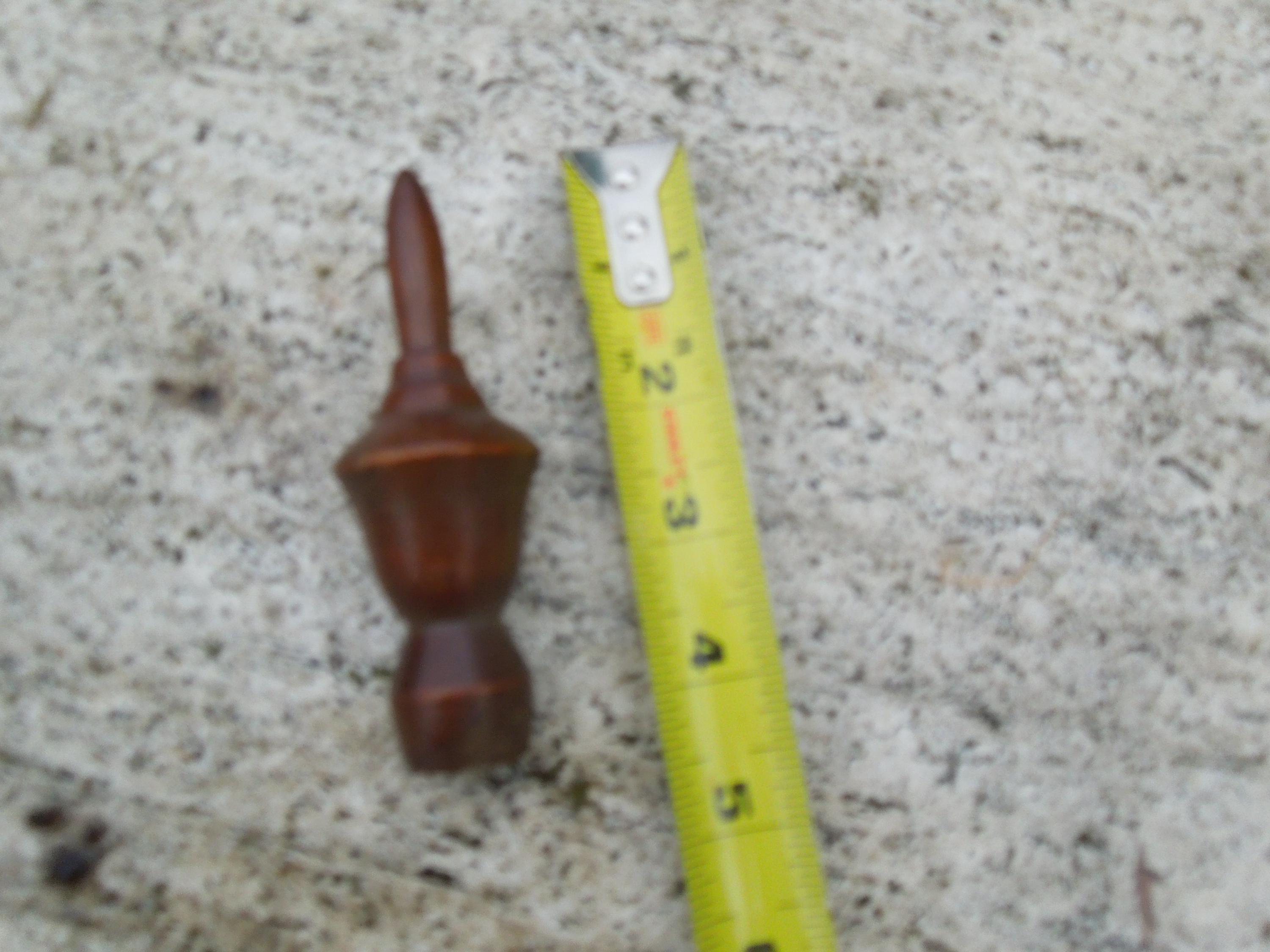 Antique Wood Clock Finial, Antique Salvaged Wood Furniture Element ...