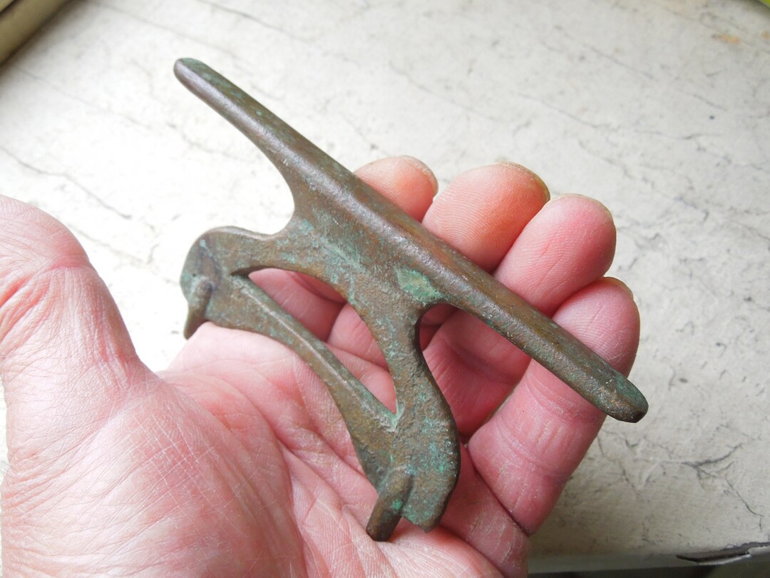 Bronze Sailboat Rope Cleat, Maritime Antique Bronze Boat Cleat ...