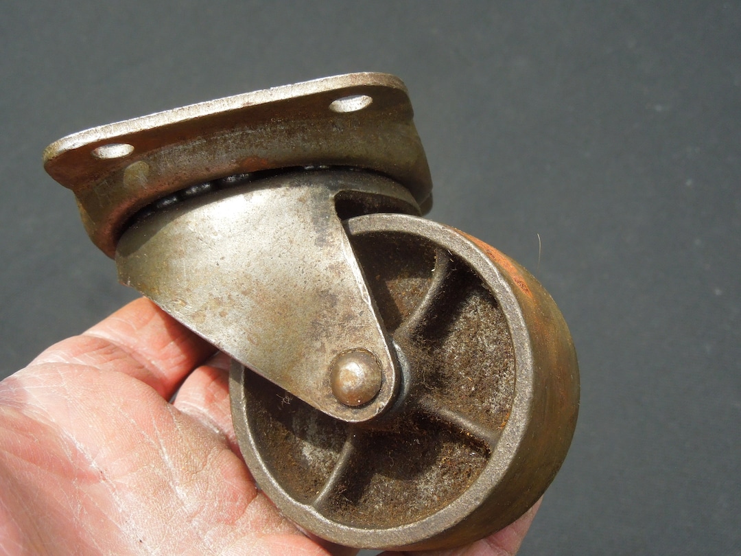 One Industrial Swivel Cart Wheel, Heavy Duty Steel Factory Cart Steel ...