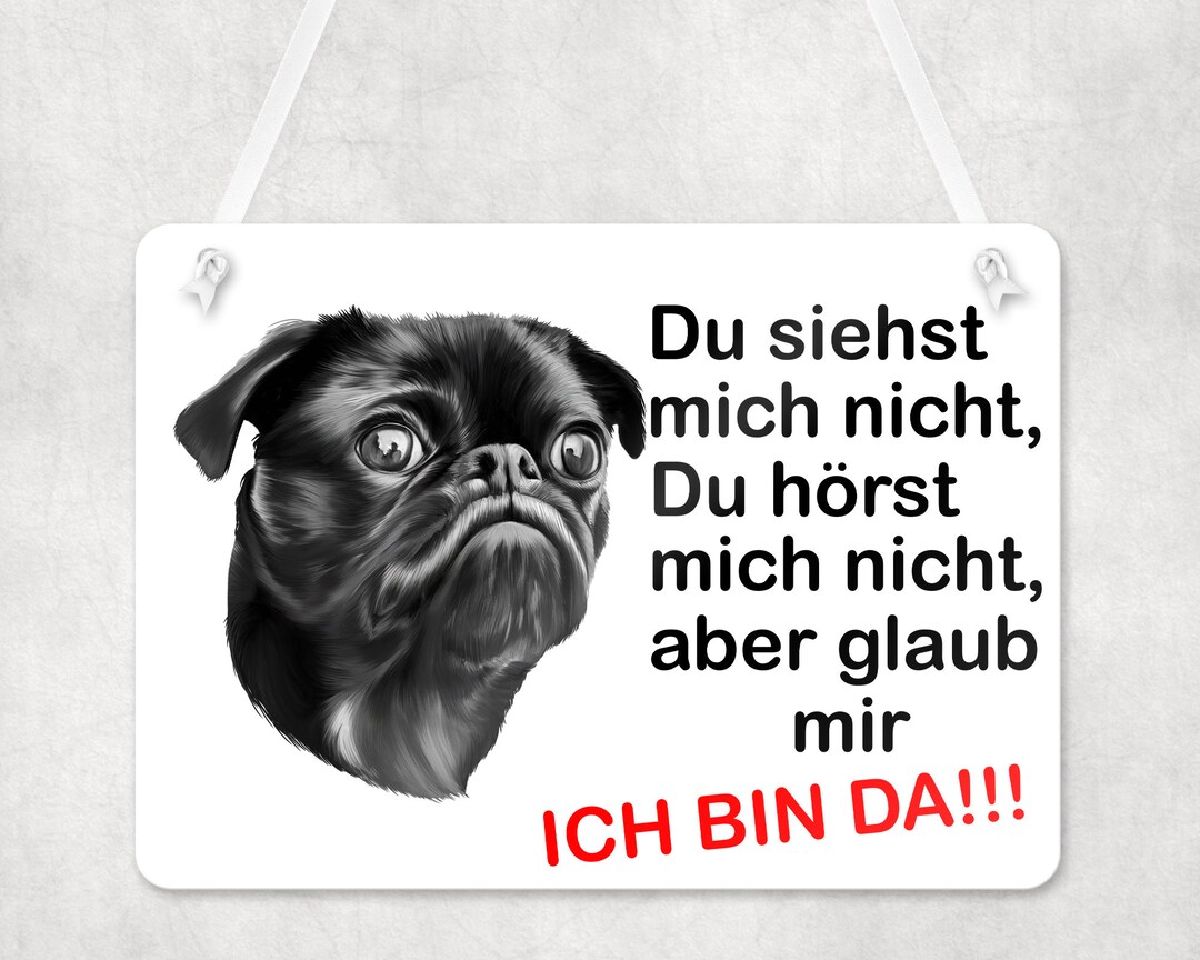 Door Sign Entrance Sign Sign With Pug Dog Decoration Warning - Etsy