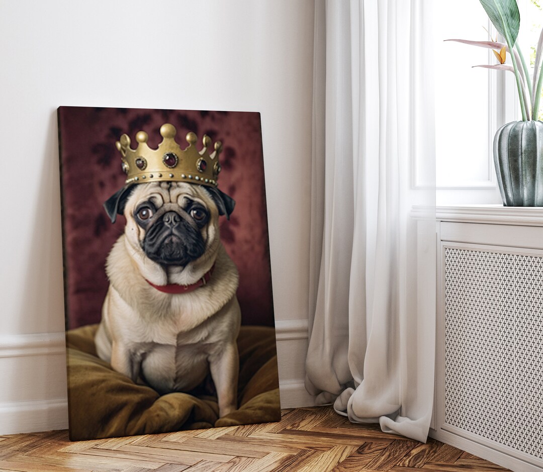 Pug Dog Canvas Mural Wall Art Home Decor Print Picture Pet Lovers - Etsy
