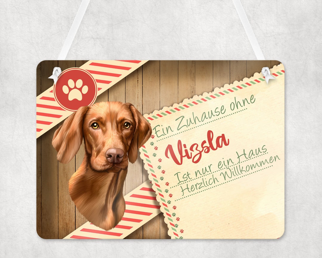 Door Sign Entrance Sign Sign With Vizsla Dog Decoration Warning Sign ...