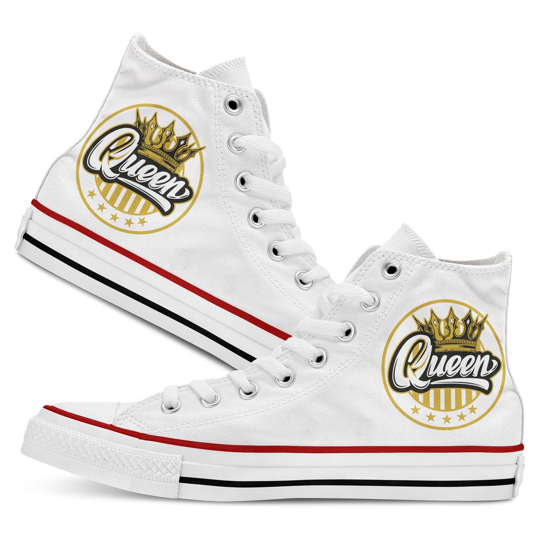 Sneaker Shoes Partner Look Queen King Partner Gift White for Women and ...