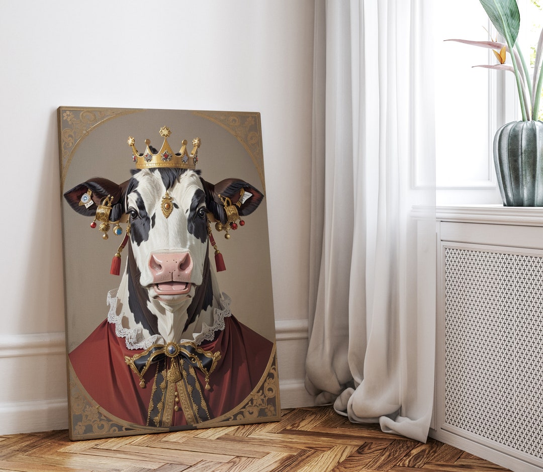 Royal Cow Cow Canvas Mural Wall Art Home Decor Print Picture Wall Art ...
