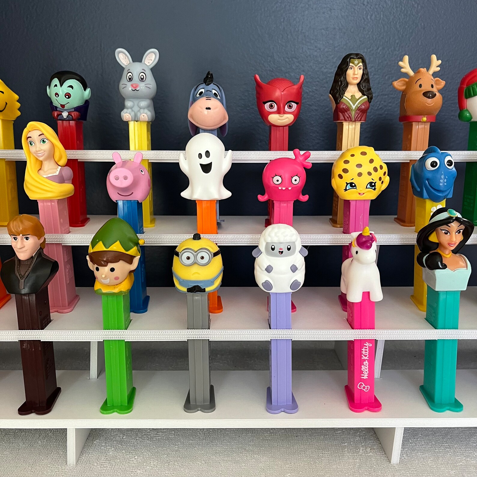 Aligned Rows 18 Wide PEZ Dispenser Display Shelf Stadium - Etsy