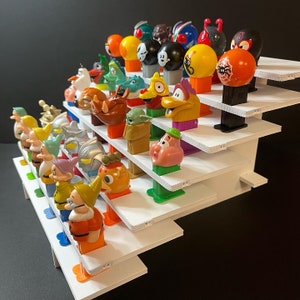 Zigzag Rows 16" Wide PEZ Dispenser Display Shelf Stadium Style - Fits ...