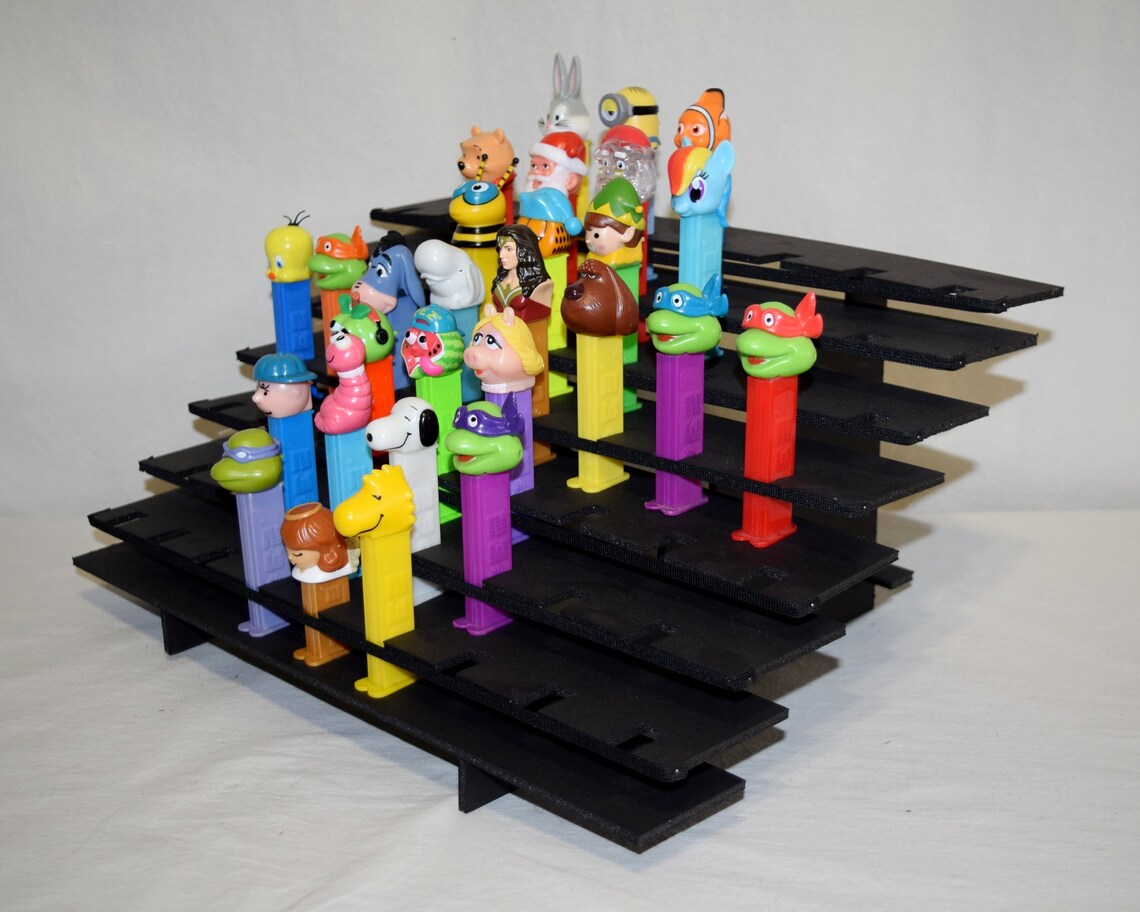Zigzag Rows 18 Wide PEZ Dispenser Display Shelf Stadium - Etsy
