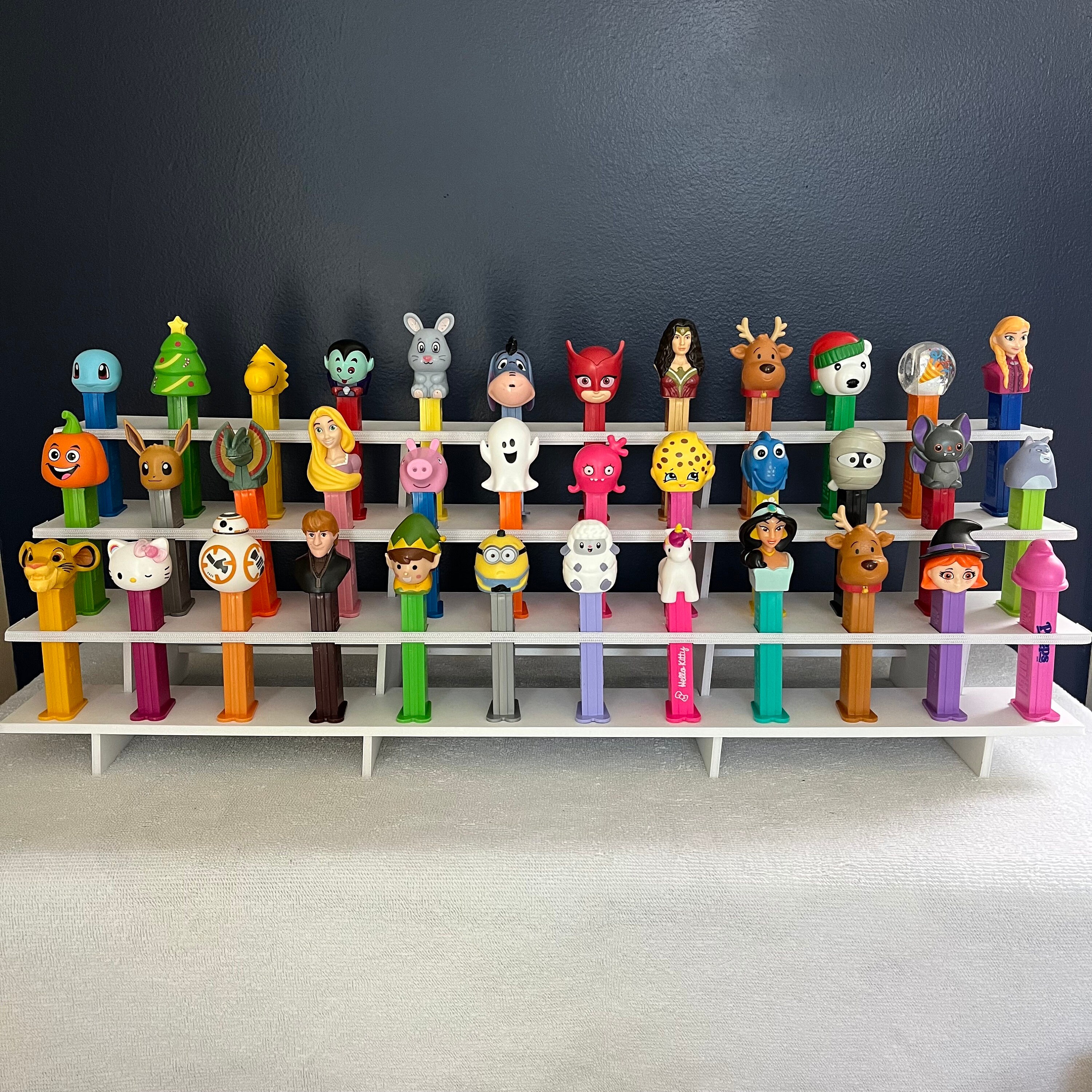 Aligned Rows 24 Wide PEZ Dispenser Display Shelf Stadium - Etsy