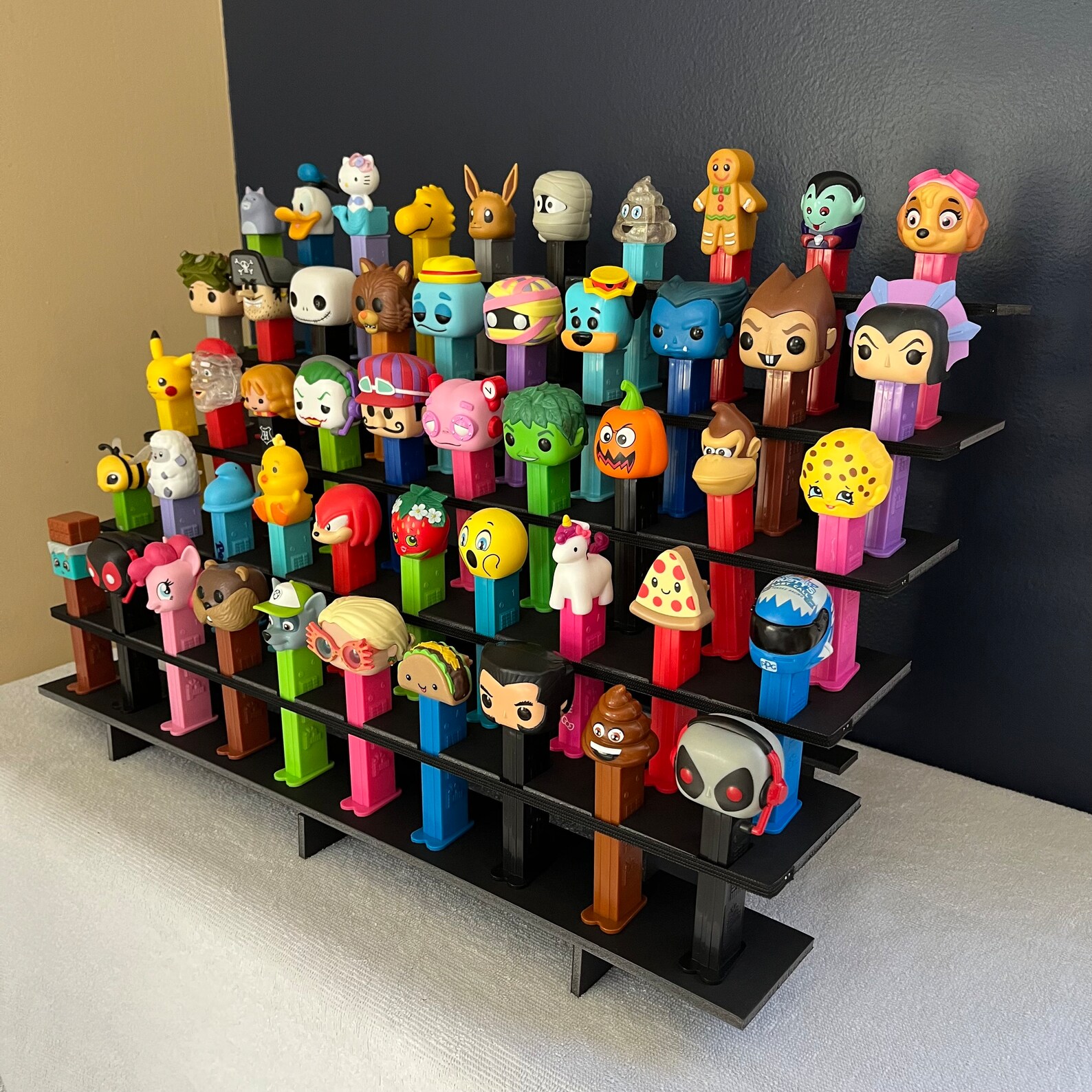 Aligned Rows 18 Wide PEZ Dispenser Display Shelf Stadium - Etsy